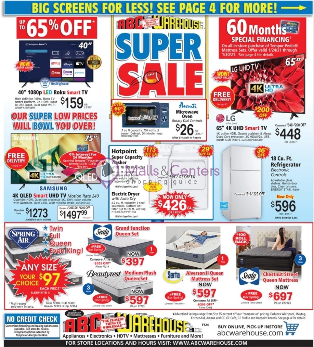 ABC Warehouse Weekly Ad - sales & flyers specials - MallsCenters