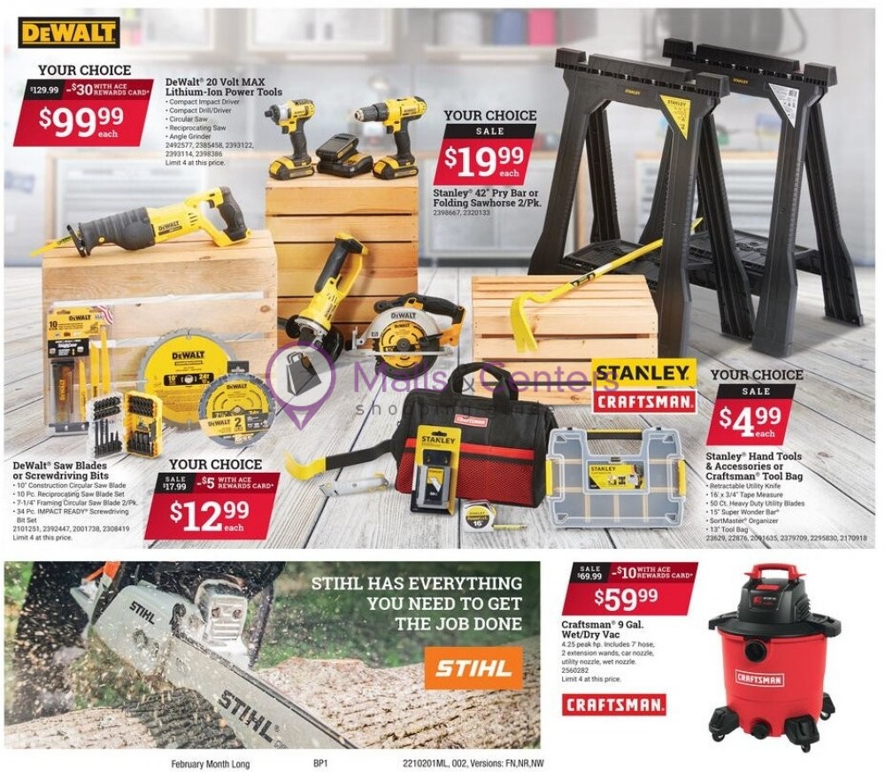 Ace Hardware Weekly Ad - sales & flyers specials - MallsCenters