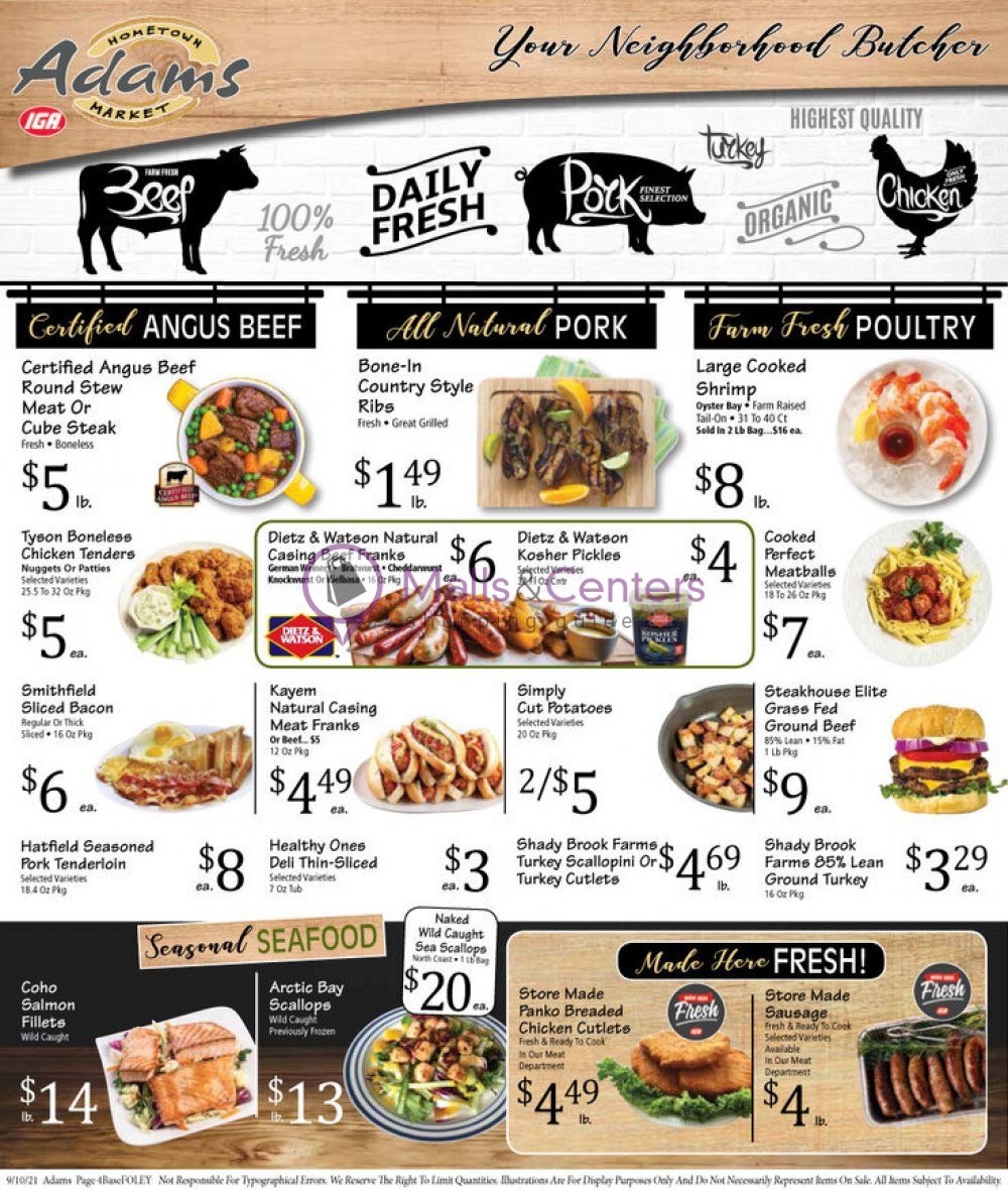 Adams hometown market Weekly Ad - sales & flyers specials - MallsCenters