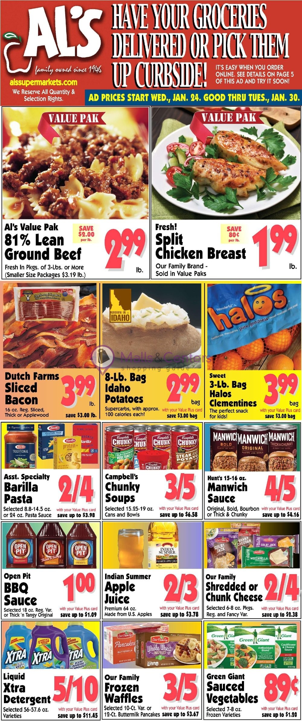Al's Supermarket Weekly Ad, from Wed, 1/24/2024 - sales & flyers ...