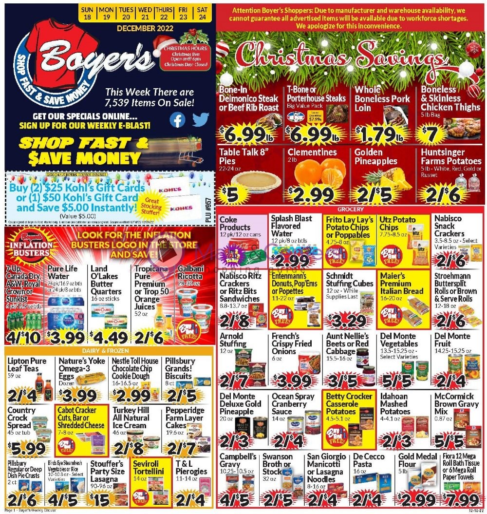 Boyer's Food Markets Weekly Ad - sales & flyers specials - MallsCenters