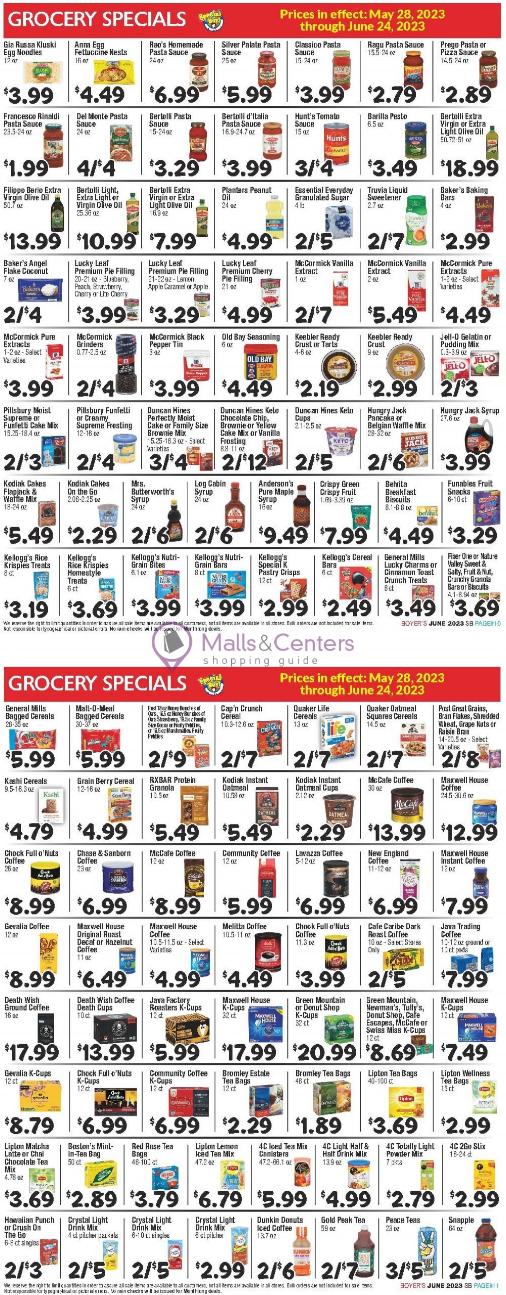 Boyer's Food Markets Weekly Ad - sales & flyers specials - MallsCenters