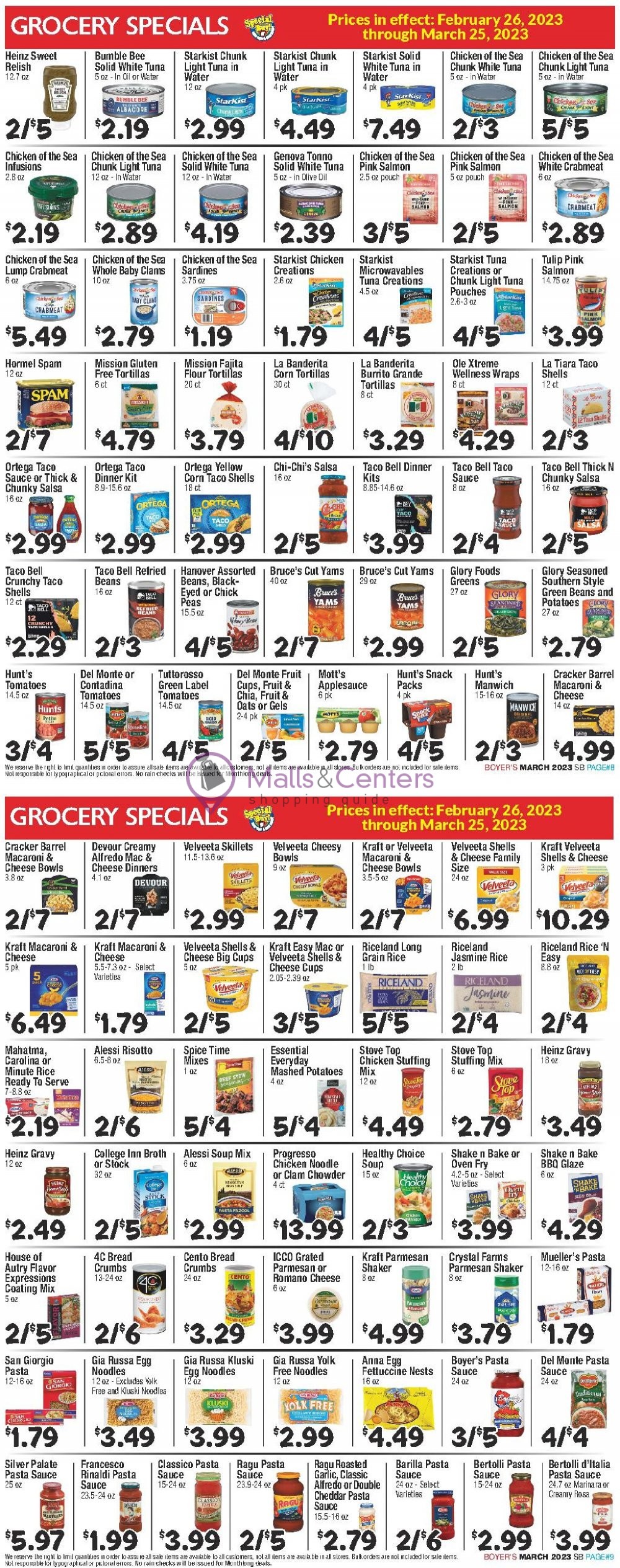 Boyer's Food Markets Weekly Ad - sales & flyers specials - MallsCenters
