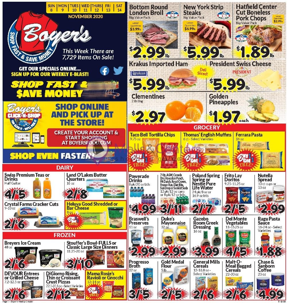 Boyer's Food Markets Weekly Ad - sales & flyers specials - MallsCenters