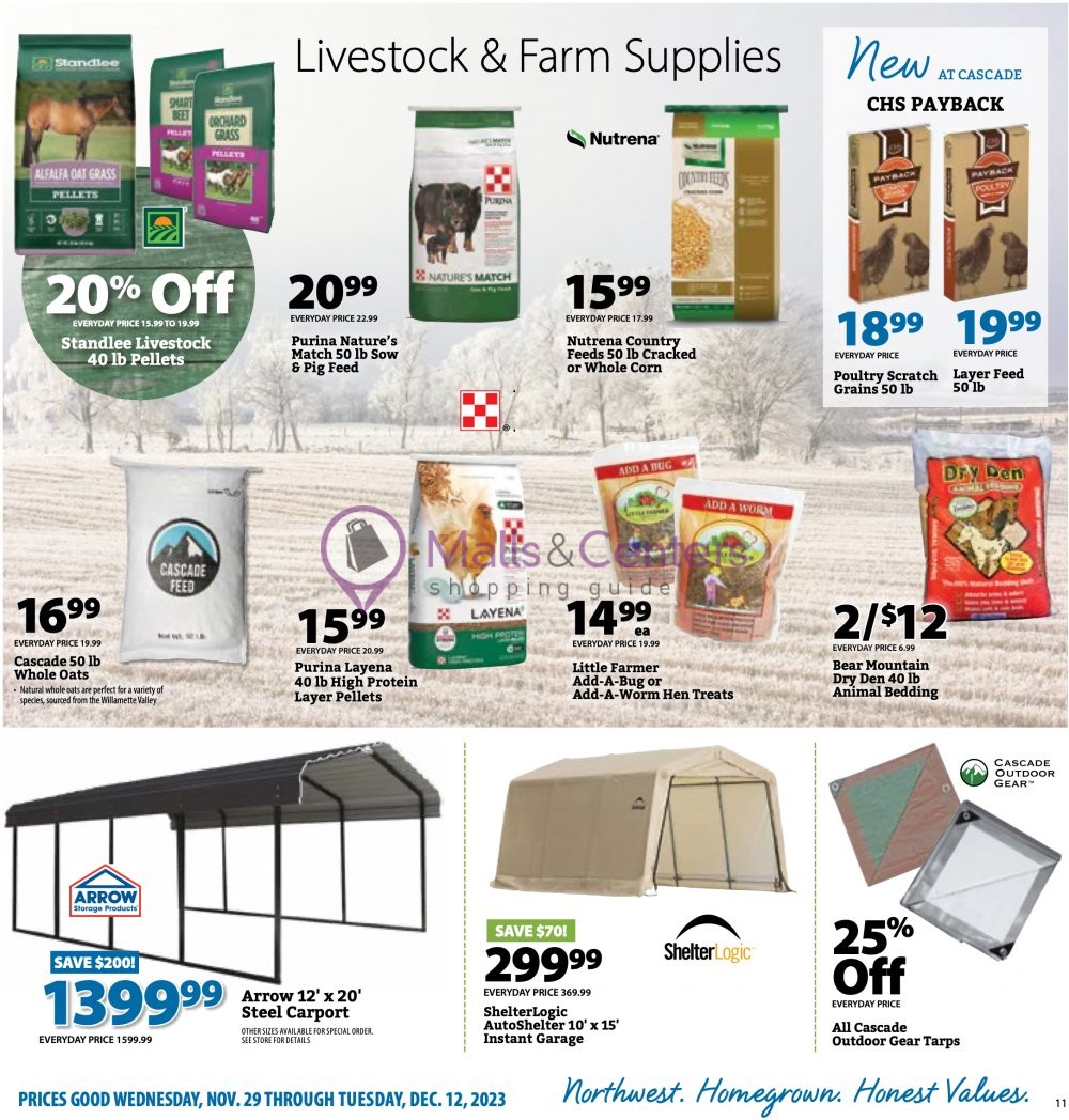 Cascade Farm and Outdoor Weekly ad valid from 11/29/2023 to 12/12/2023 ...