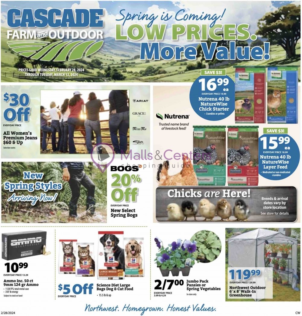 Cascade Farm and Outdoor Weekly Ad, from Wed, 2/28/2024 - sales ...