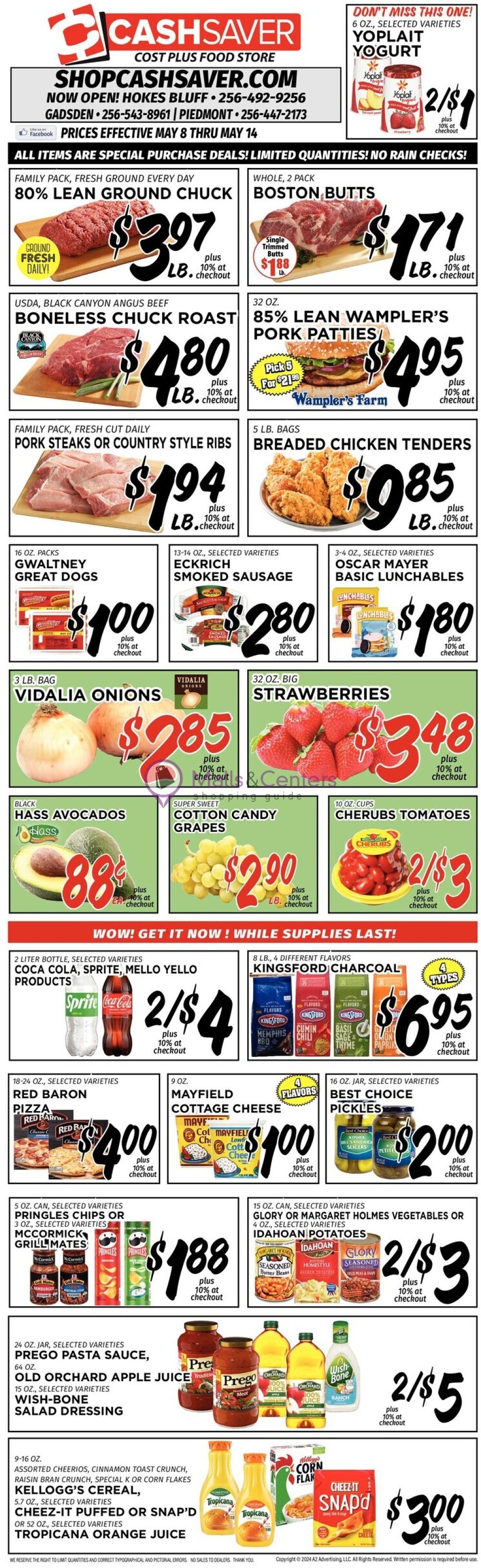 Cash Saver Cost Plus Food Outlet Weekly Ad, from Wed, 5/8/2024 - sales ...