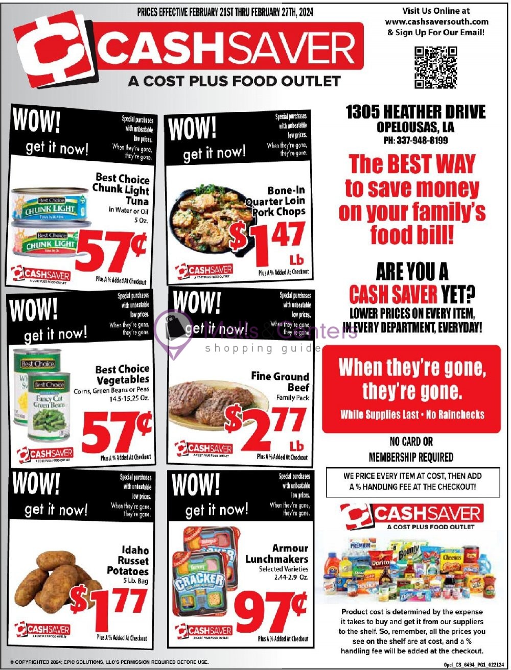 Cash Saver South Weekly Ad, from Wed, 2/21/2024 - sales & flyers ...