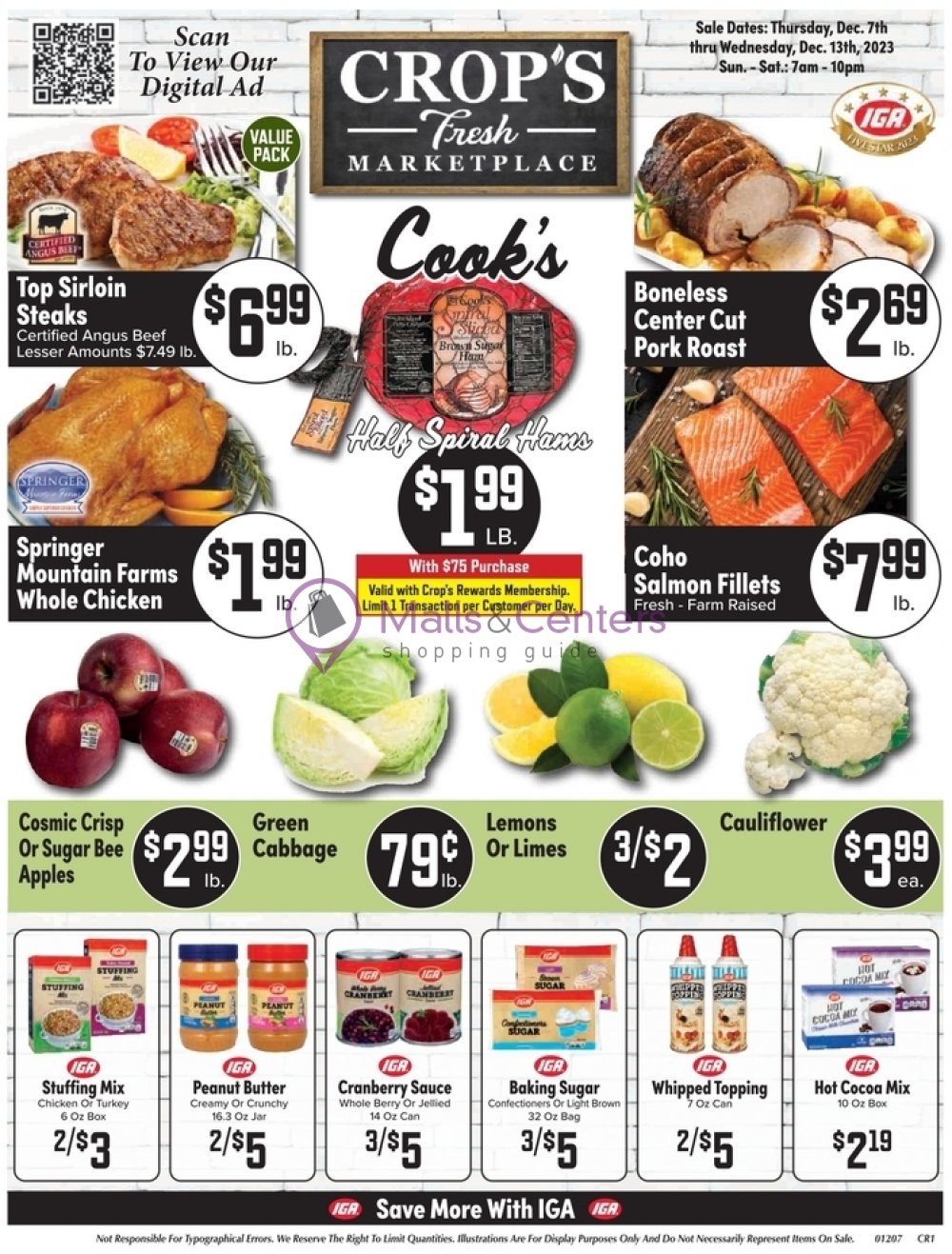 Crops Fresh Marketplace Weekly Ad, from Thu, 12/7/2023 - sales & flyers ...