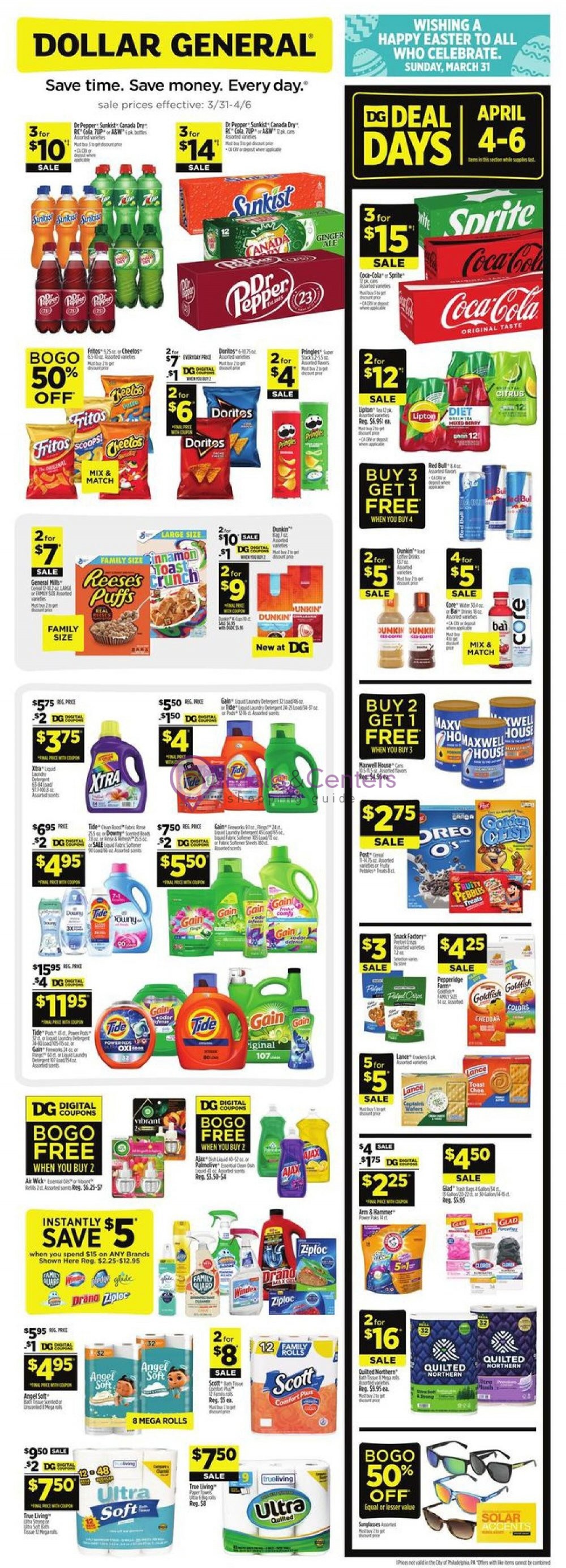 Dollar General Weekly ad valid from 03/31/2024 to 04/06/2024 - MallsCenters