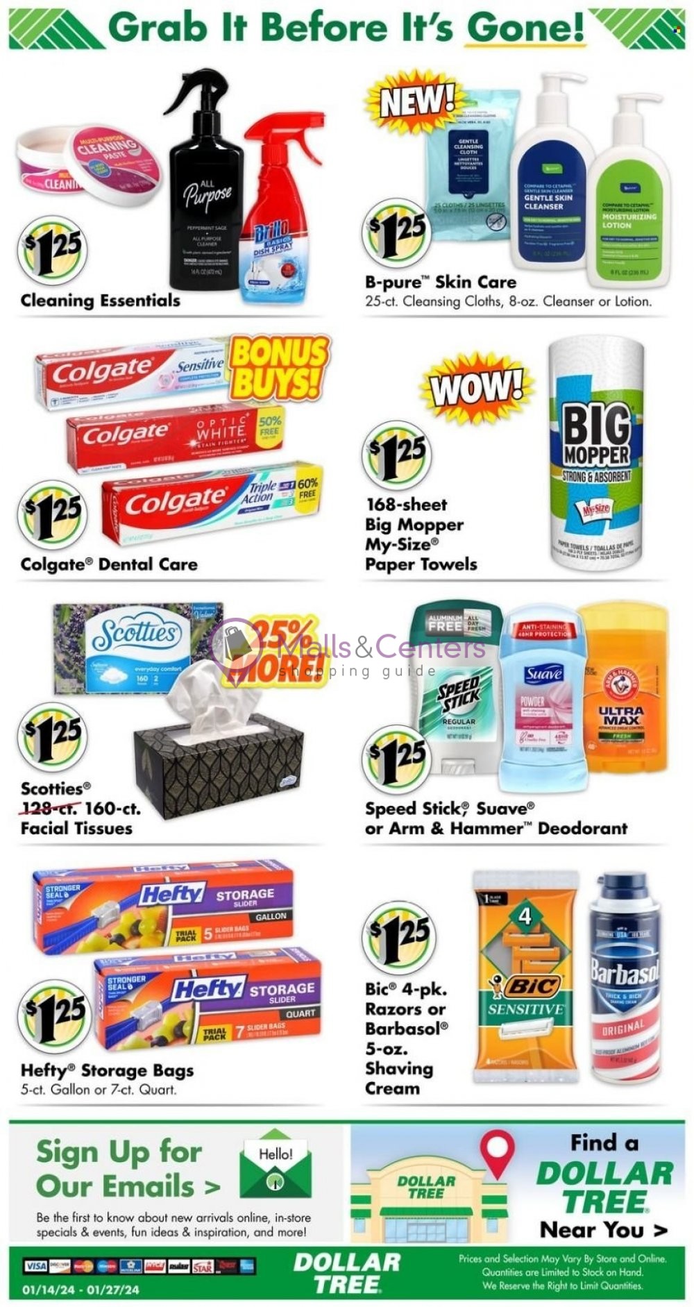 Dollar Tree Weekly ad valid from 01/14/2024 to 01/27/2024 - MallsCenters