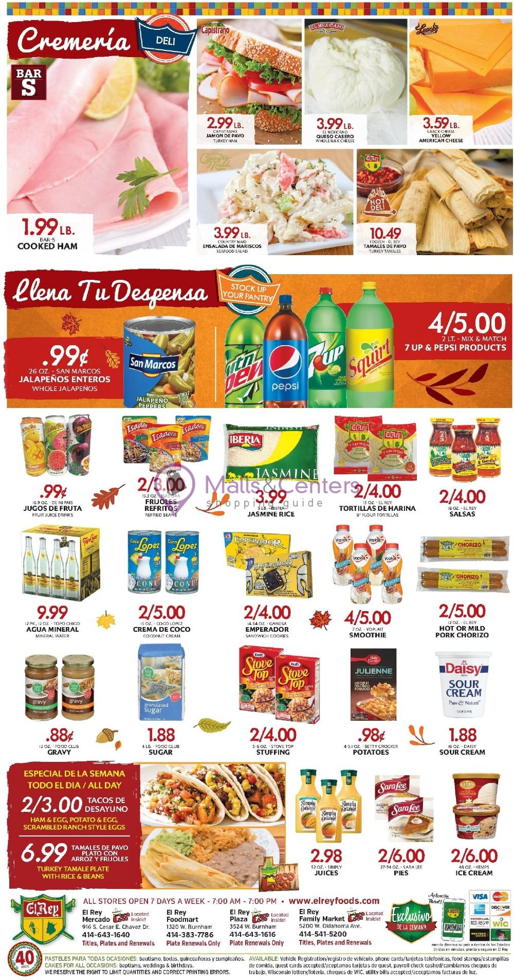 El Rey Foods Weekly Ad - sales & flyers specials - MallsCenters