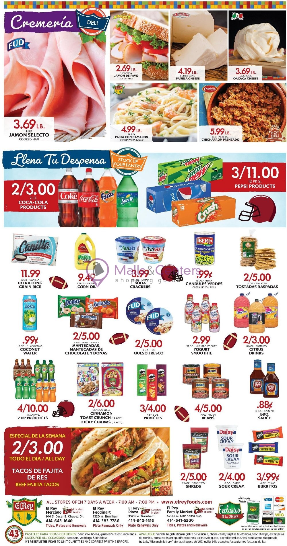 El Rey Foods Weekly Ad - sales & flyers specials - MallsCenters