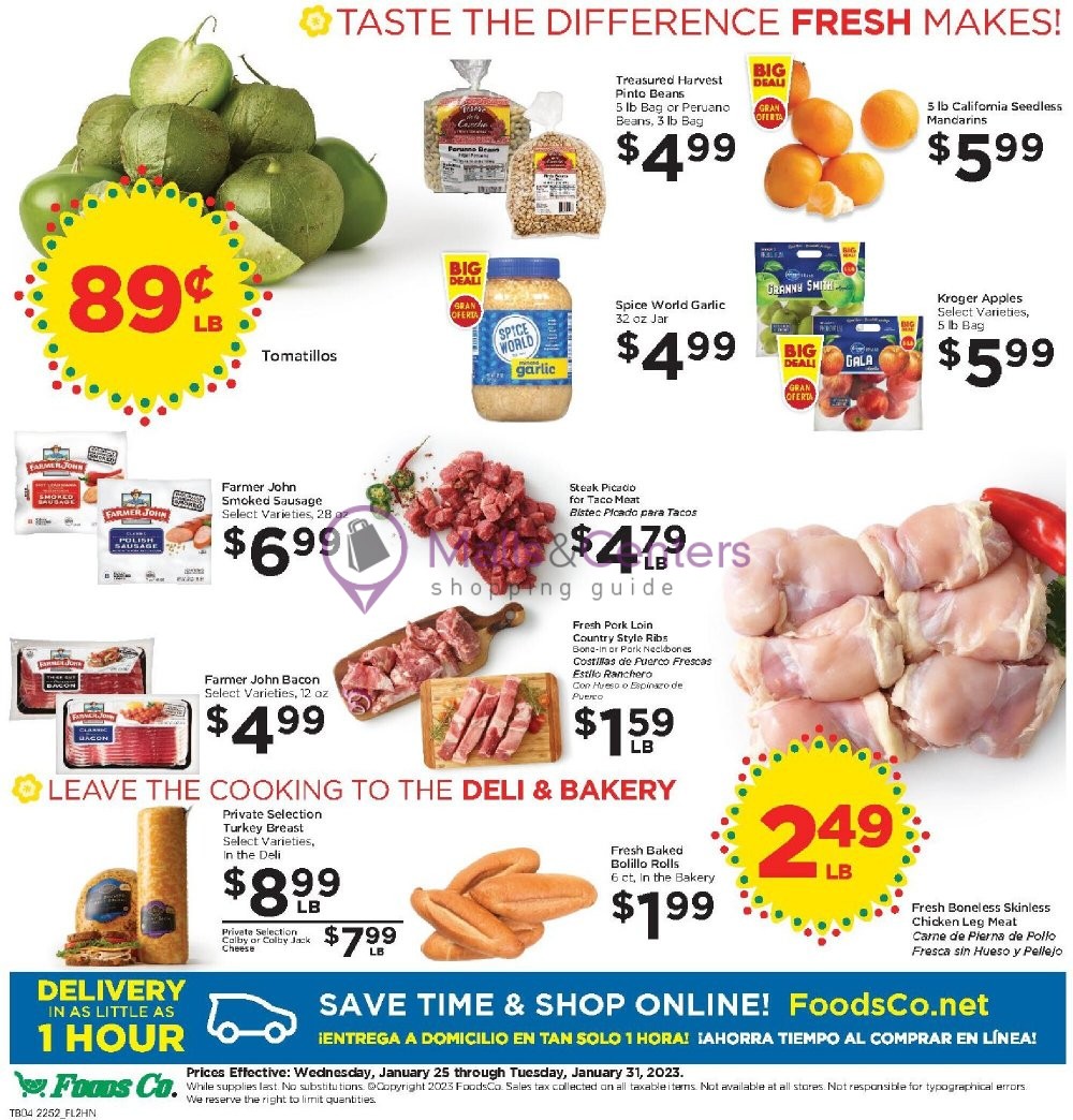 Foods Co. Weekly Ad - sales & flyers specials - MallsCenters