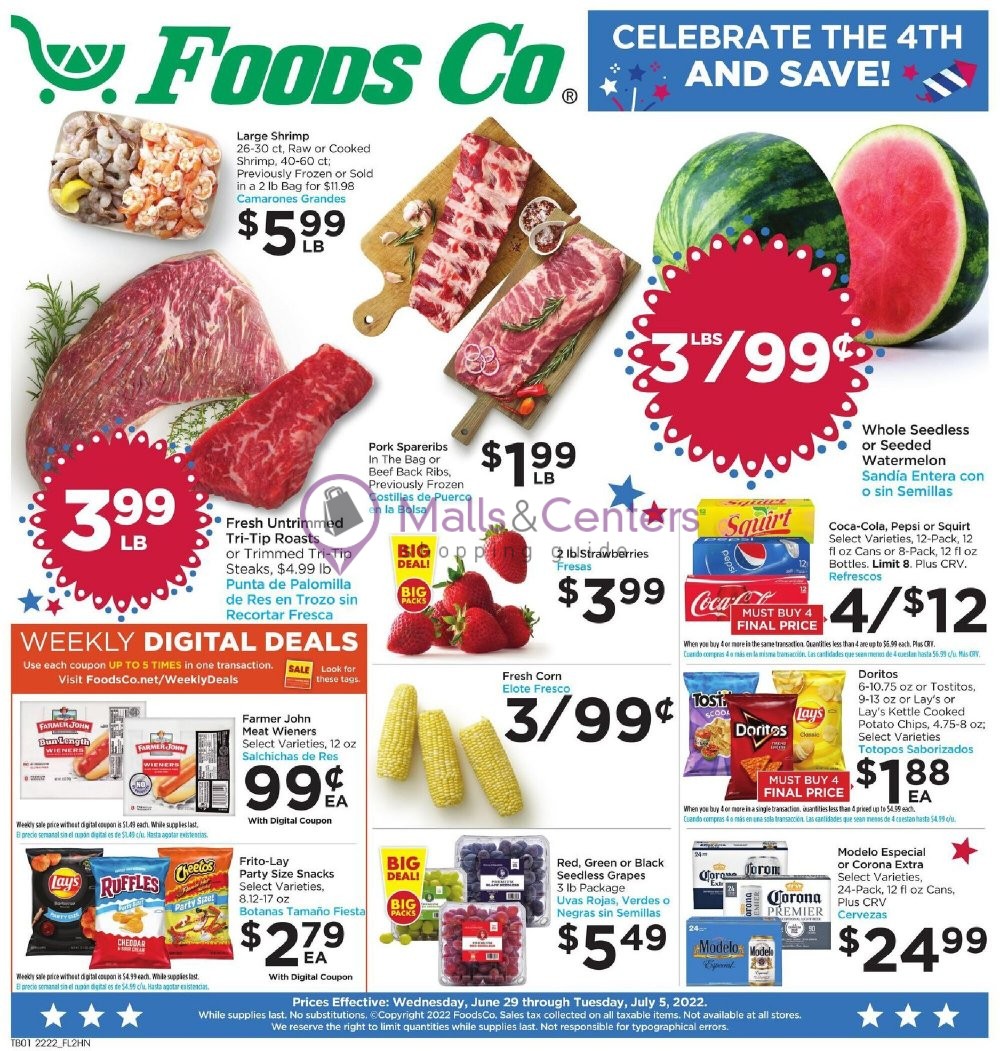 Foods Co. Weekly Ad - sales & flyers specials - MallsCenters