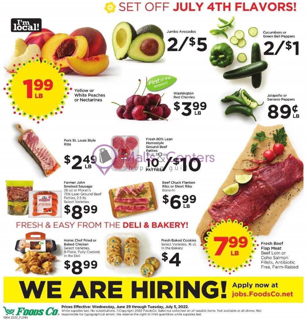 Foods Co. Weekly Ad - sales & flyers specials - MallsCenters