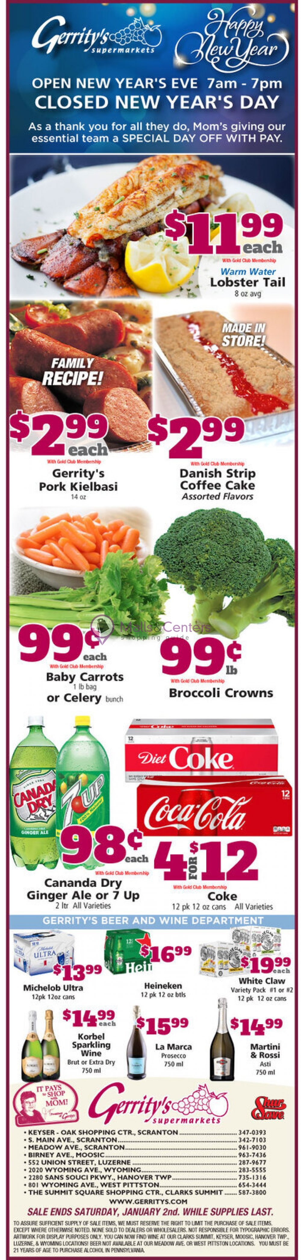 Gerrity's Supermarkets Weekly Ad - sales & flyers specials - MallsCenters