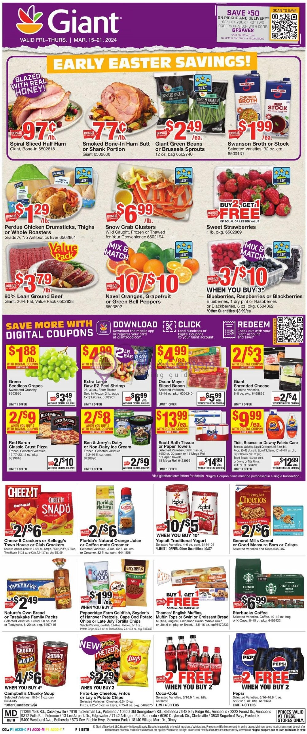 Giant Food Stores Weekly ad valid from 03/15/2024 to 03/21/2024 ...