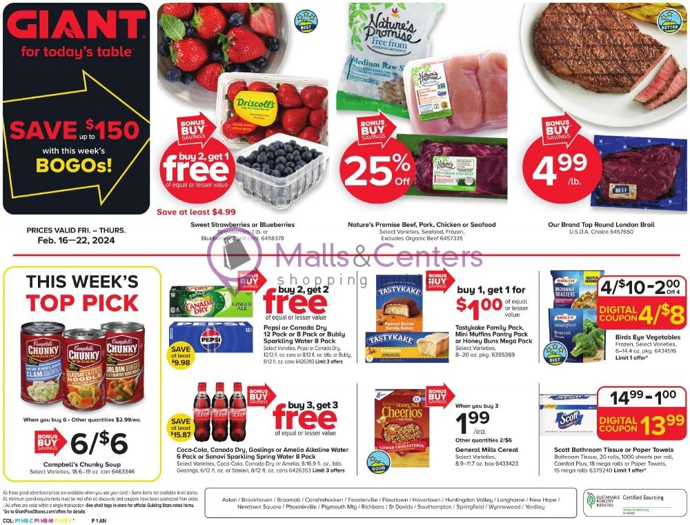 Giant Weekly Ad, from Fri, 2/16/2024 - sales & flyers specials ...
