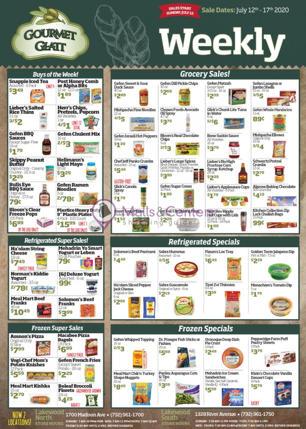 Gourmet Glatt Market Weekly Ad - sales & flyers specials - MallsCenters