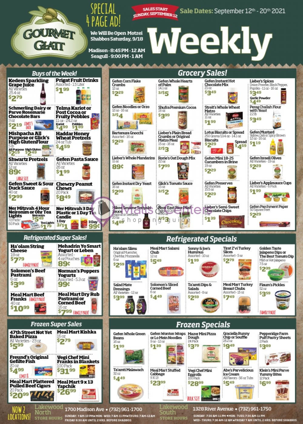 Gourmet Glatt Market Weekly Ad - sales & flyers specials - MallsCenters