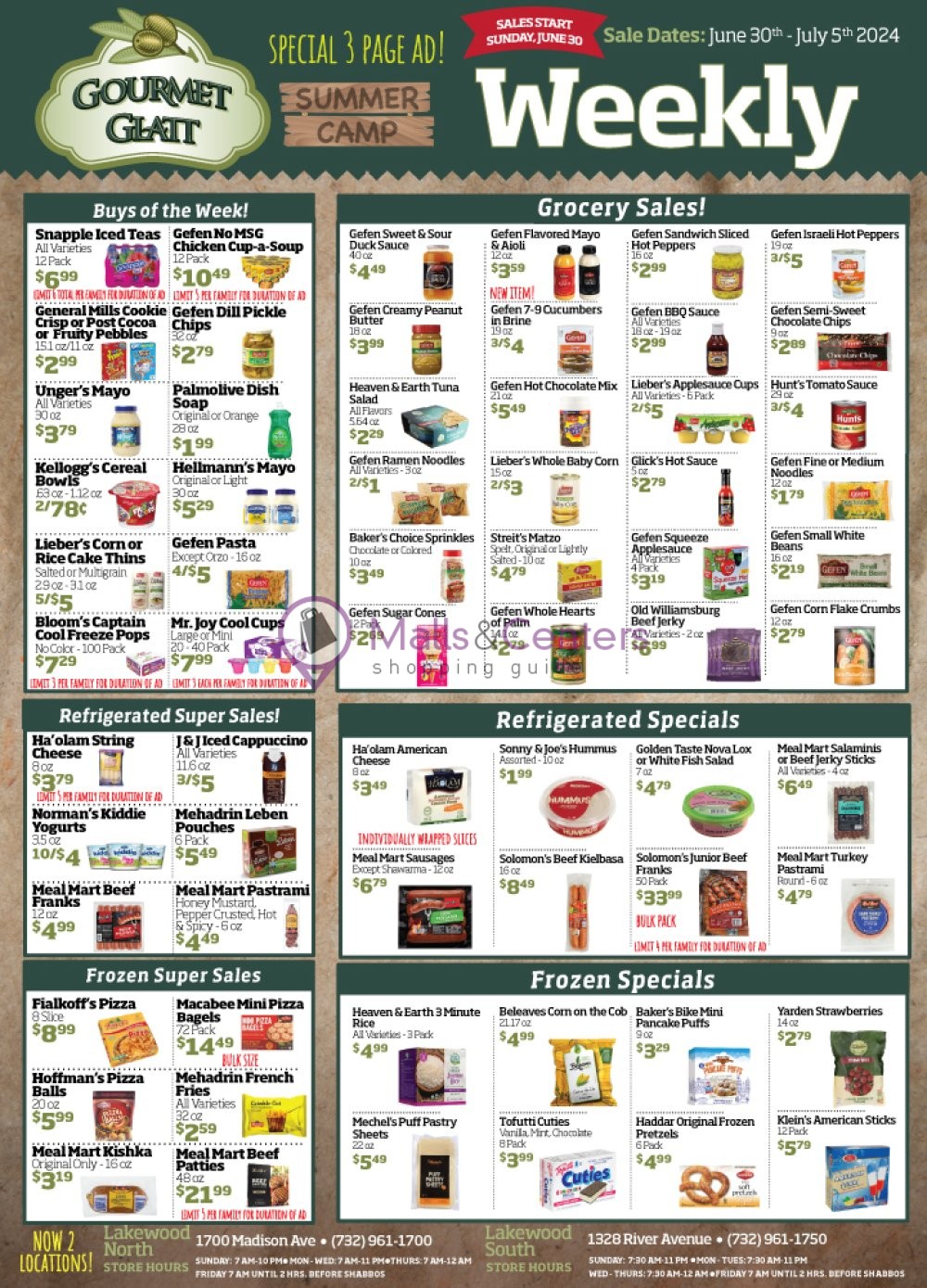 Gourmet Glatt Market Weekly ad valid from 06/30/2024 to 07/05/2024 ...