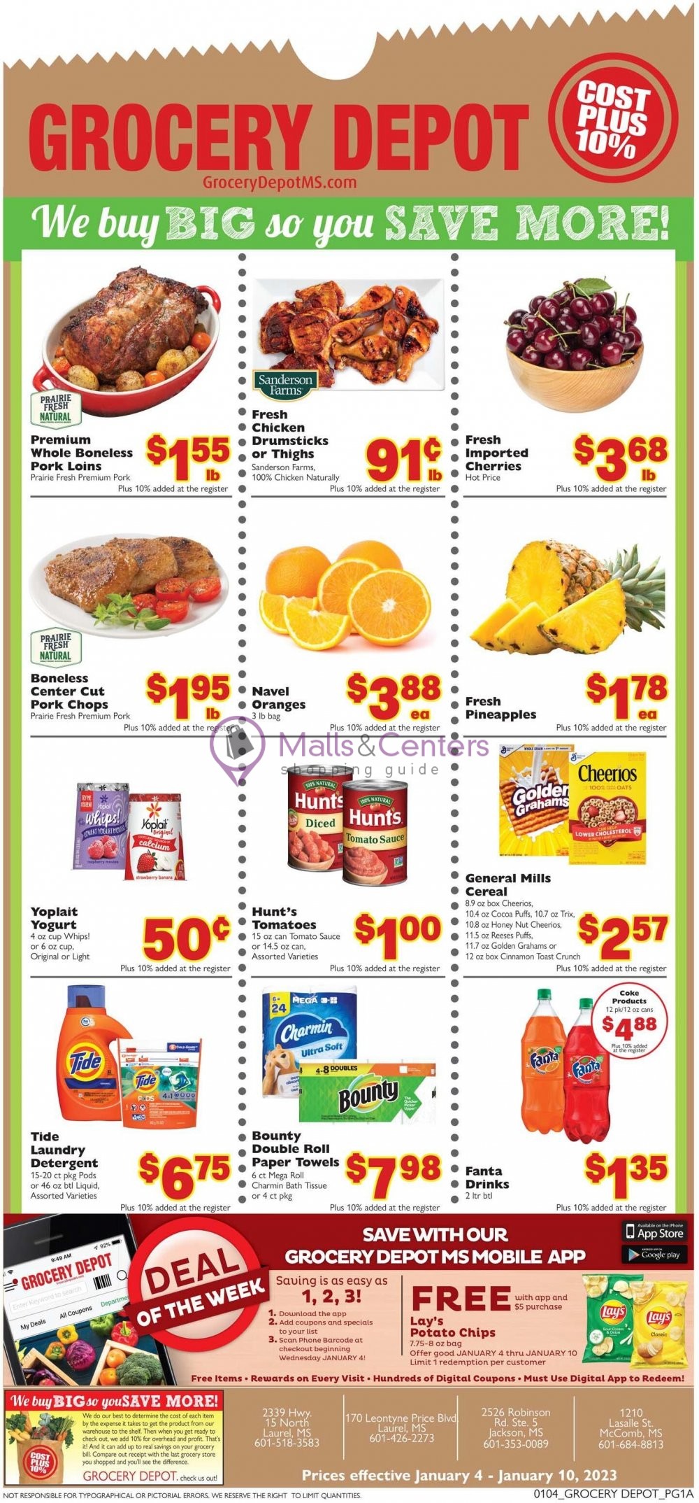 Grocery Depot Weekly ad valid from 01/04/2023 to 01/10/2023 - MallsCenters