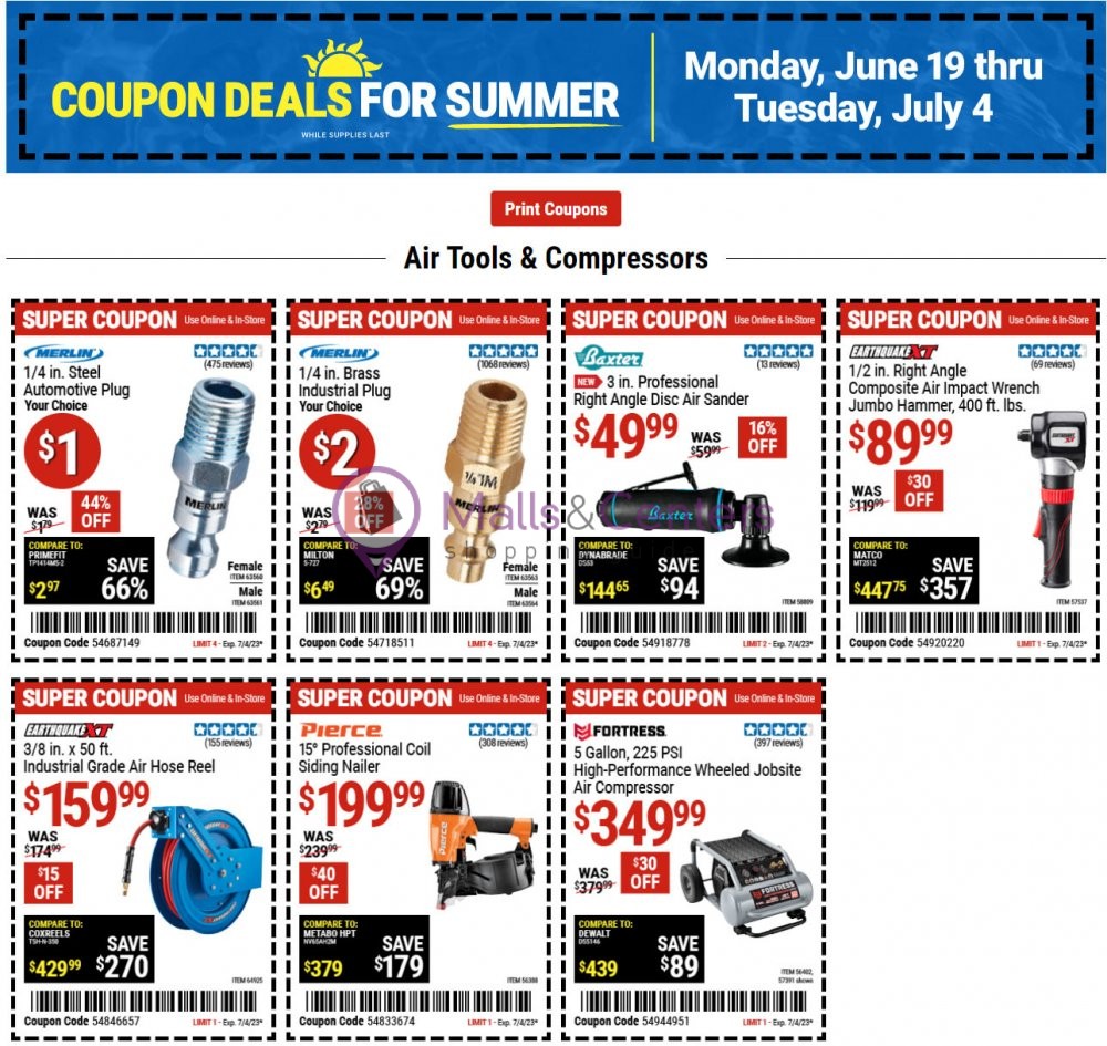 Harbor Freight Tools Weekly Ad - sales & flyers specials - MallsCenters
