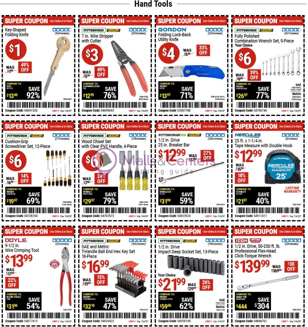 Harbor Freight Tools Weekly Ad - sales & flyers specials - MallsCenters