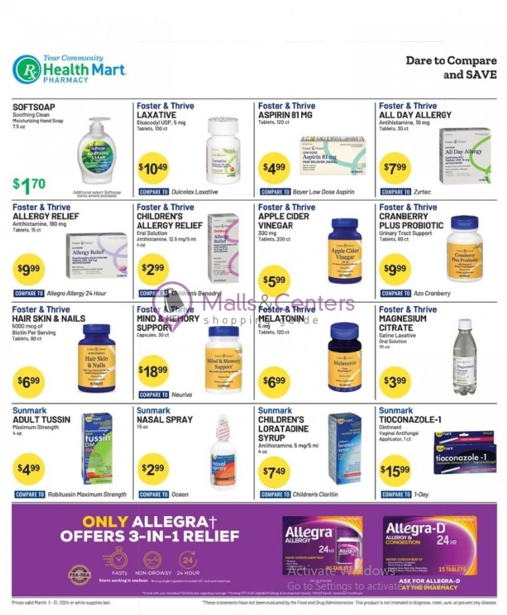 Health Mart Weekly ad valid from 03/01/2024 to 03/31/2024 - MallsCenters