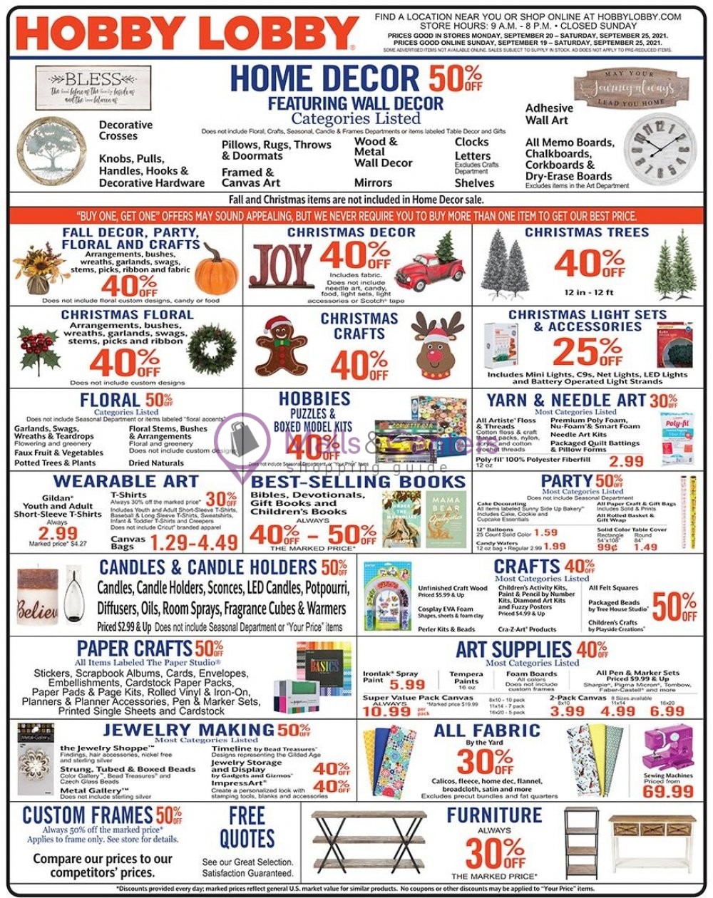 Hobby Lobby Weekly Ad - sales & flyers specials - MallsCenters