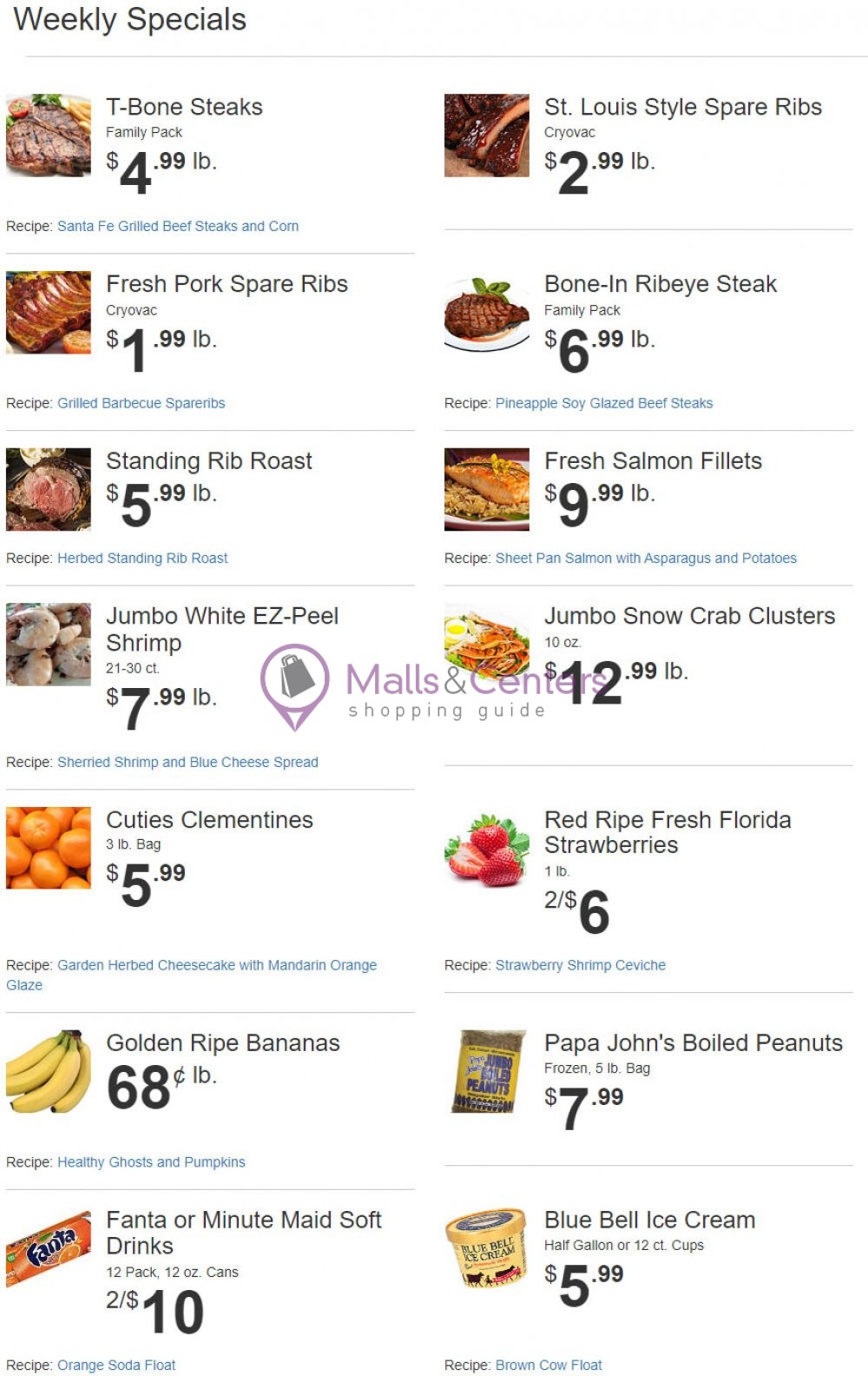 IGA Rowe's Supermarket Weekly Ad - sales & flyers specials - MallsCenters