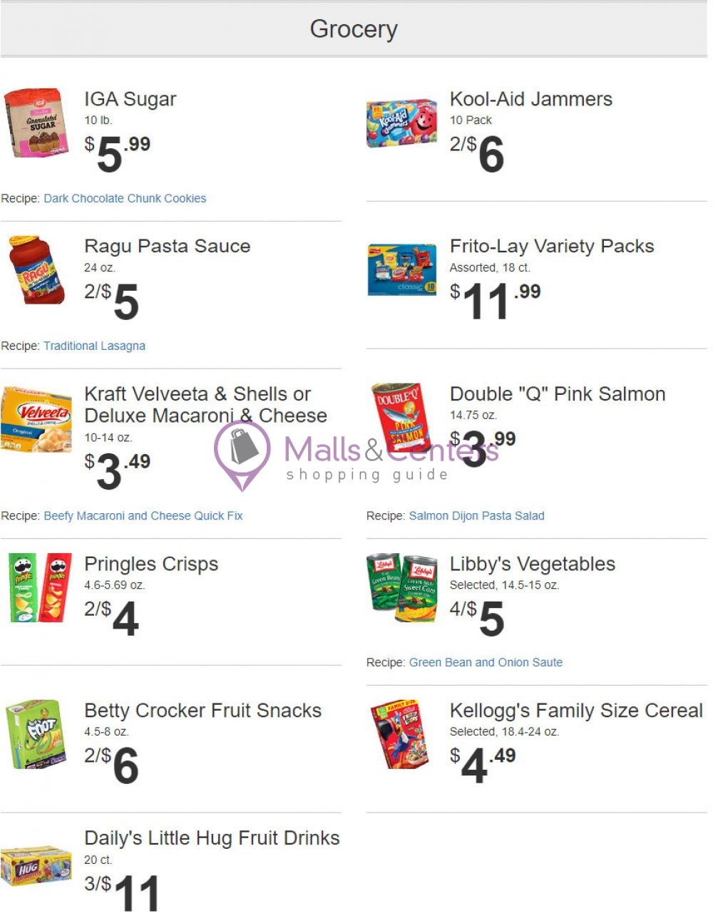 IGA Rowe's Supermarket Weekly Ad - sales & flyers specials - MallsCenters