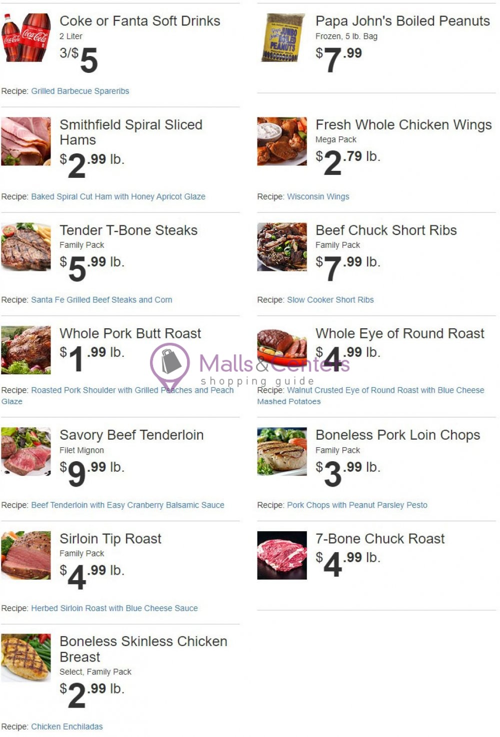 IGA Rowe's Supermarket Weekly Ad - sales & flyers specials - MallsCenters