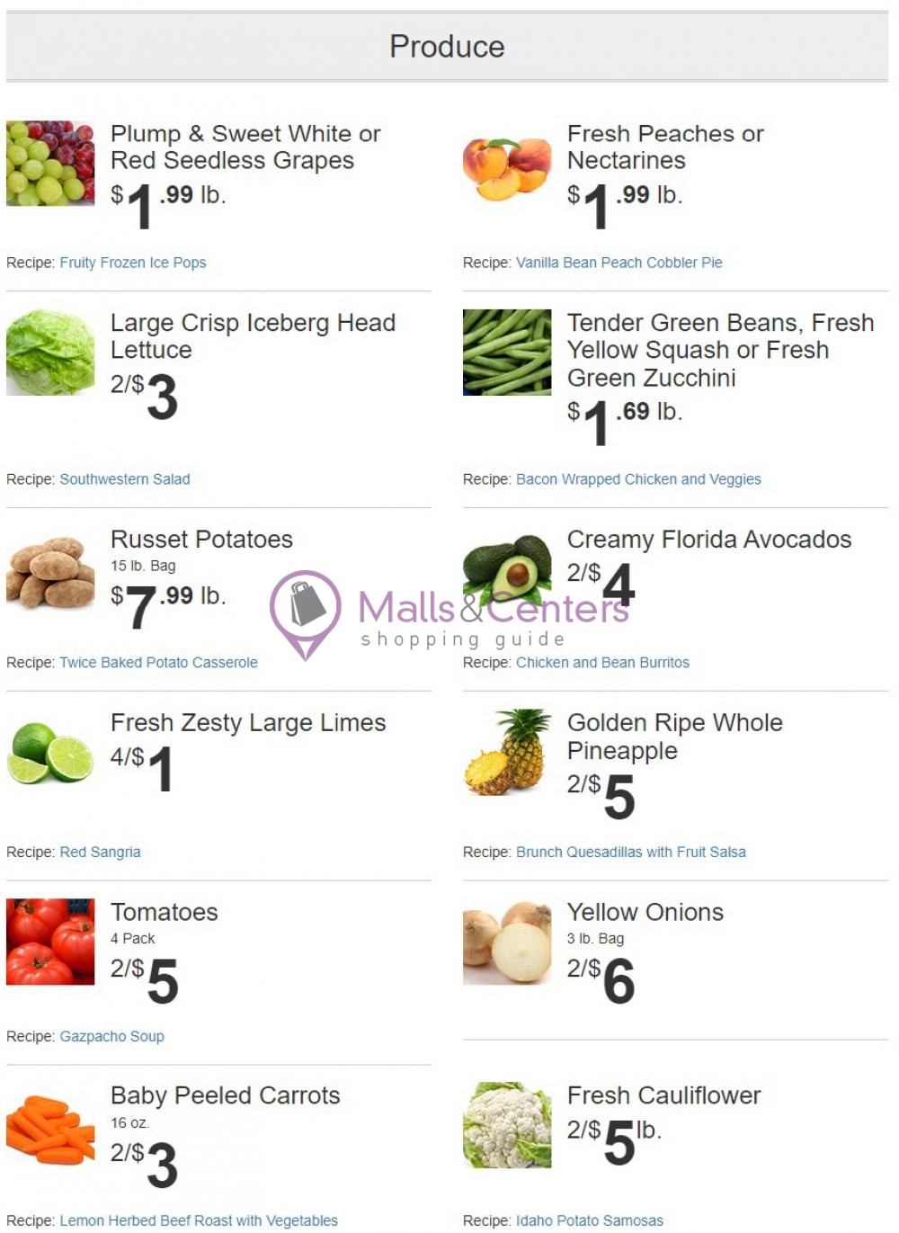 IGA Rowe's Supermarket Weekly Ad - sales & flyers specials - MallsCenters