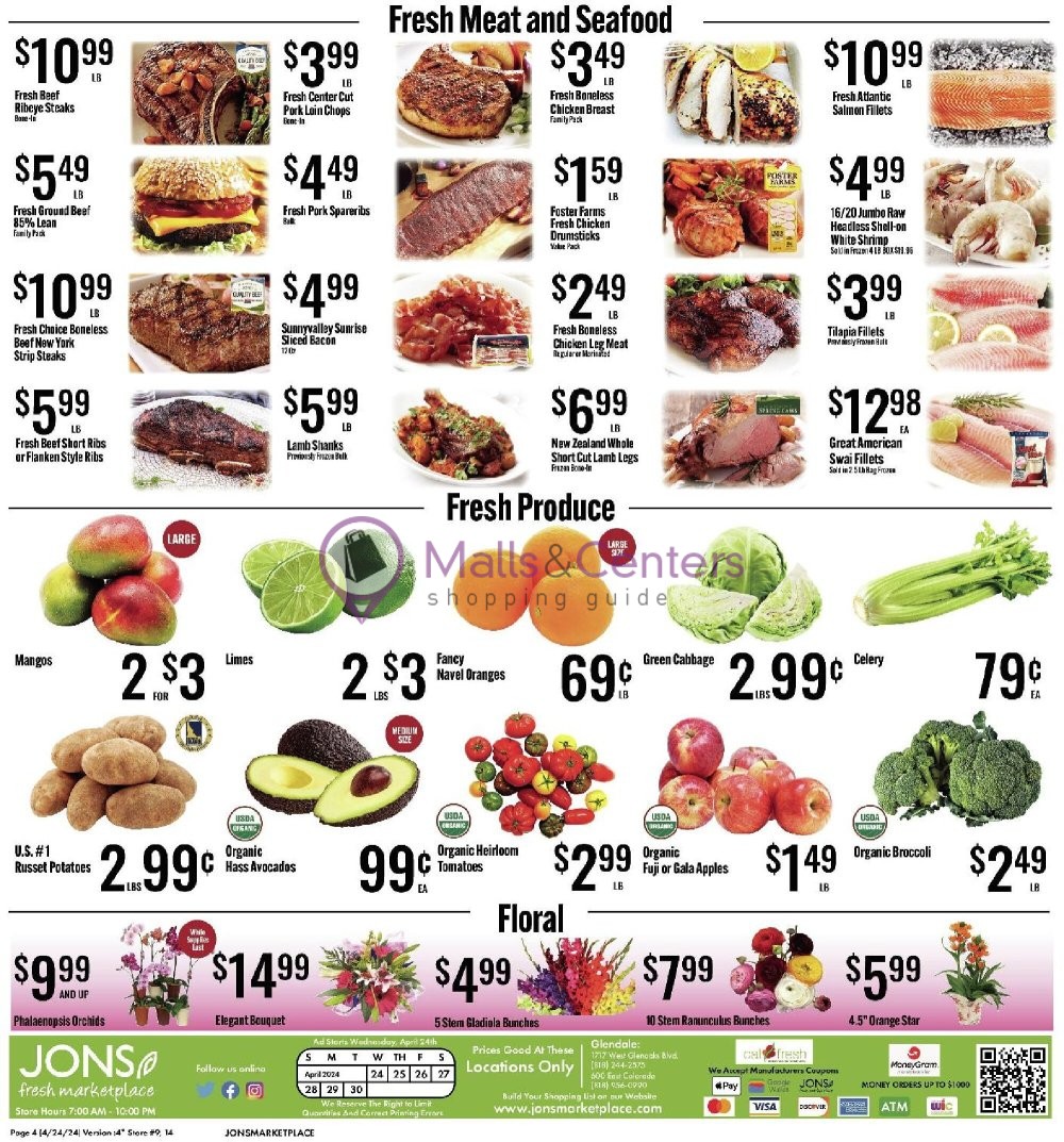 Jons Fresh Marketplace Weekly ad valid from 04/24/2024 to 04/30/2024 ...