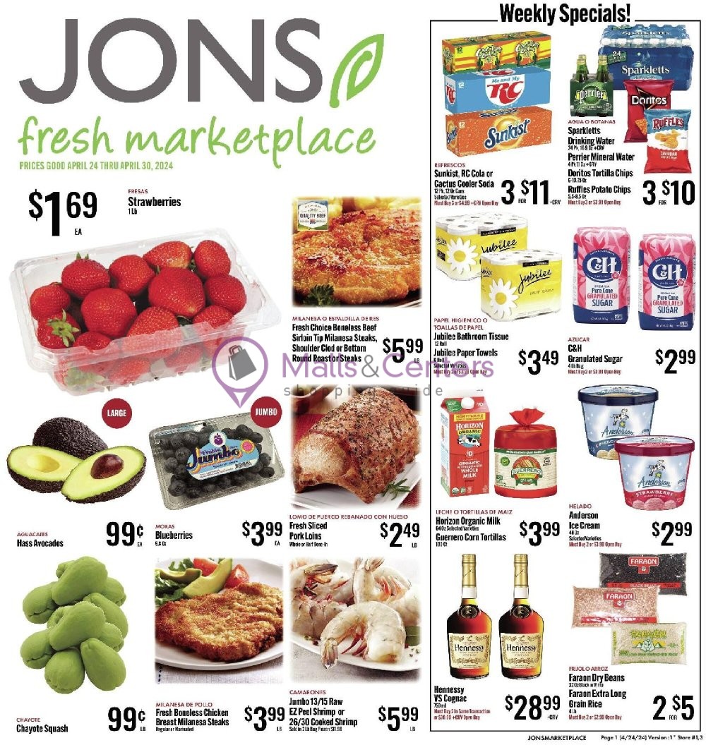 Jons Fresh Marketplace Weekly Ad, from Wed, 4/24/2024 - sales & flyers ...