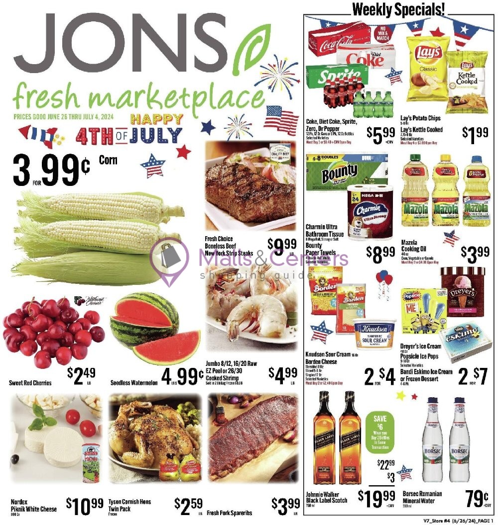 Jons Fresh Marketplace Weekly Ad, from Wed, 6/26/2024 - sales & flyers ...