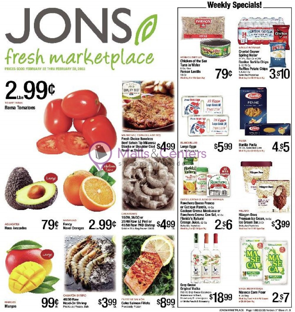 Jons Fresh Marketplace Weekly Ad - sales & flyers specials - MallsCenters