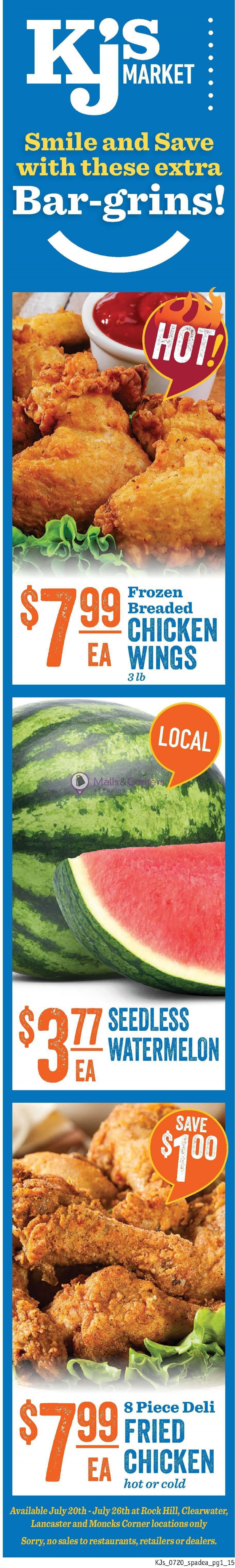 KJ´s Market Weekly Ad - sales & flyers specials - MallsCenters