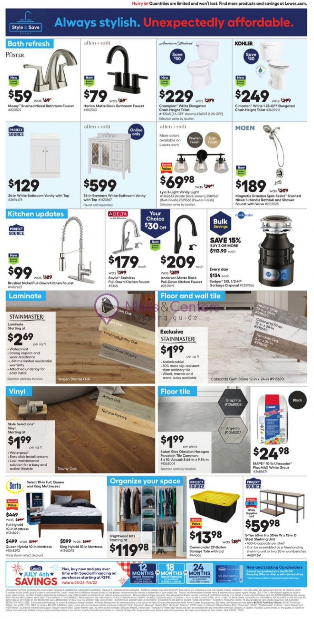 Lowe's Weekly Ad - sales & flyers specials - MallsCenters