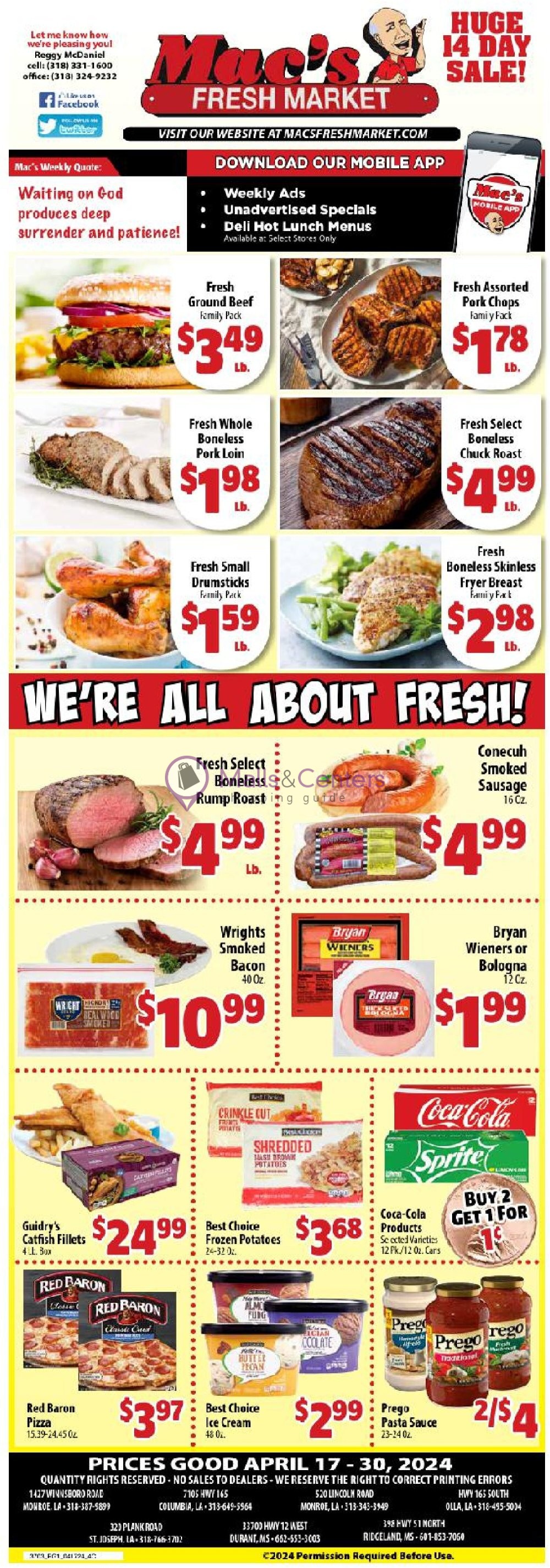 Mac's Fresh Market Weekly Ad, from Wed, 4/17/2024 - sales & flyers ...