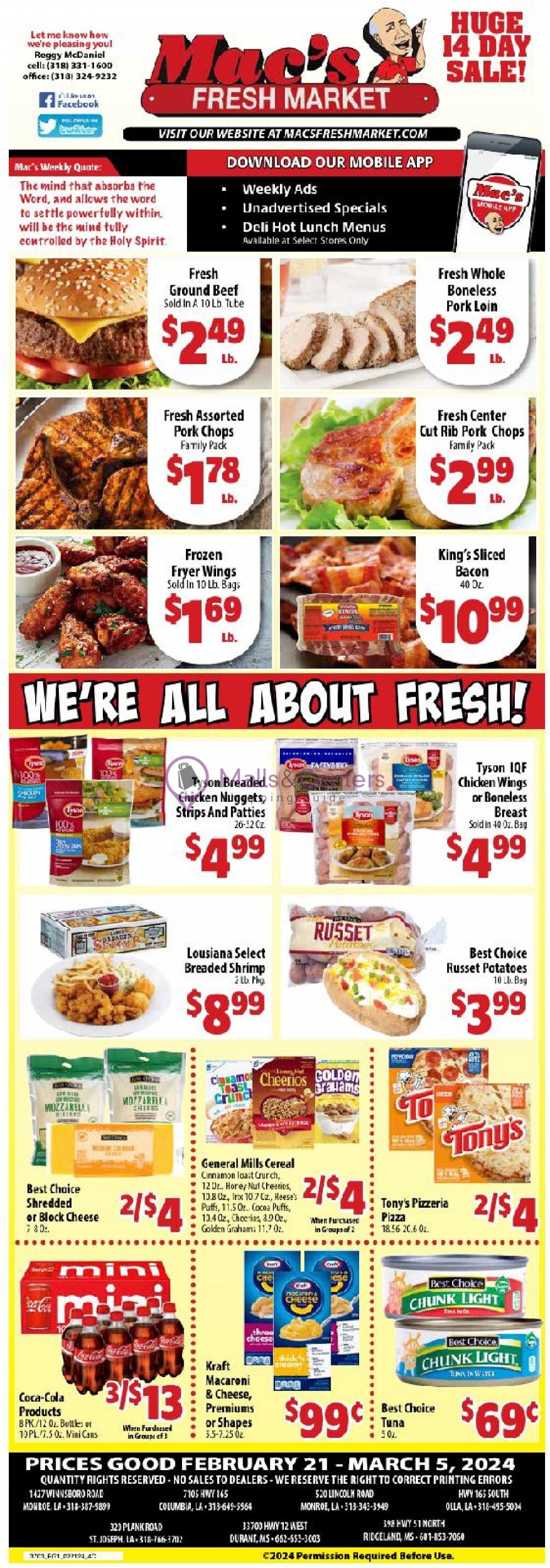 Mac's Fresh Market Weekly Ad, from Wed, 2/21/2024 - sales & flyers ...