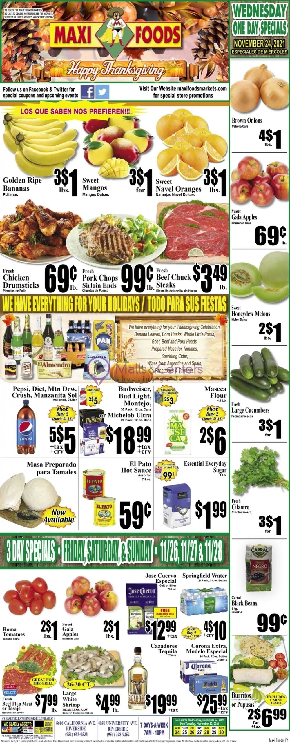 Maxi Foods Markets Weekly ad valid from 11/24/2021 to 11/30/2021 ...