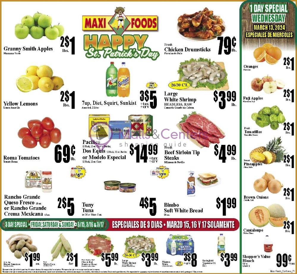 Maxi Foods Markets Weekly Ad, from Wed, 3/13/2024 - sales & flyers ...