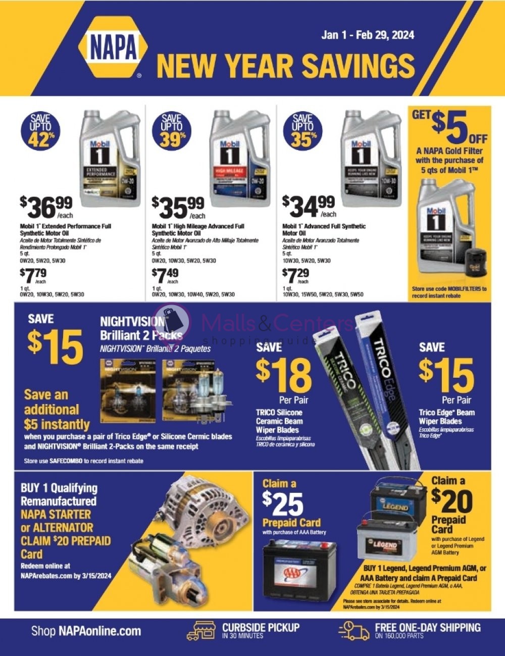 Napa Auto Parts Weekly Ad, from Mon, 1/1/2024 - sales & flyers specials ...
