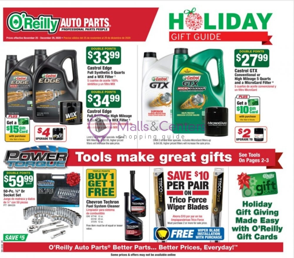 O'Reilly Auto Parts Weekly Ad - sales & flyers specials - MallsCenters