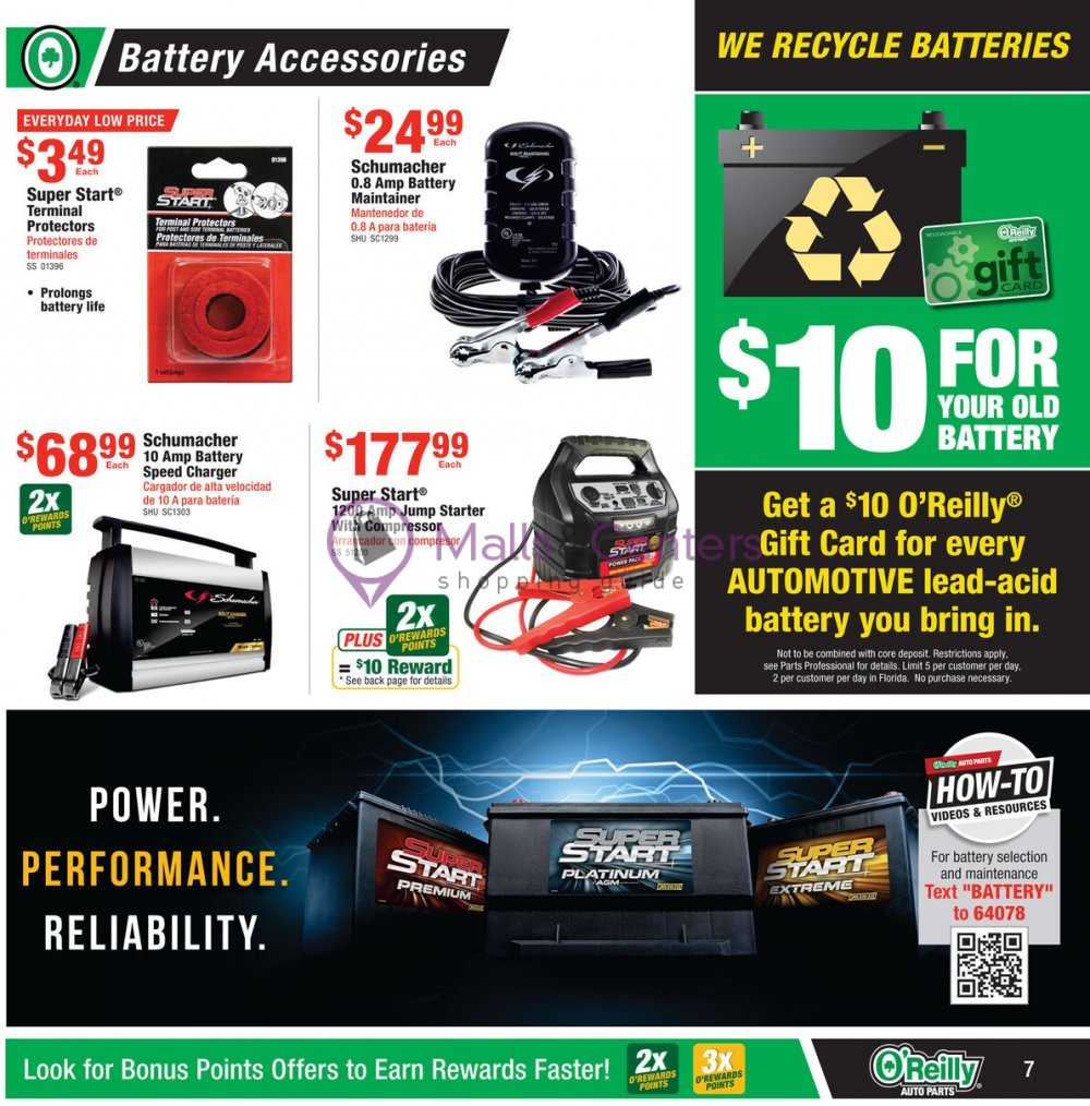 O'Reilly Auto Parts Weekly Ad - sales & flyers specials - MallsCenters