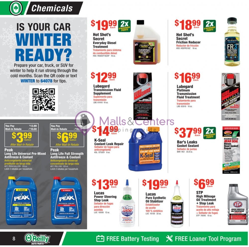 O'Reilly Auto Parts Weekly Ad - sales & flyers specials - MallsCenters