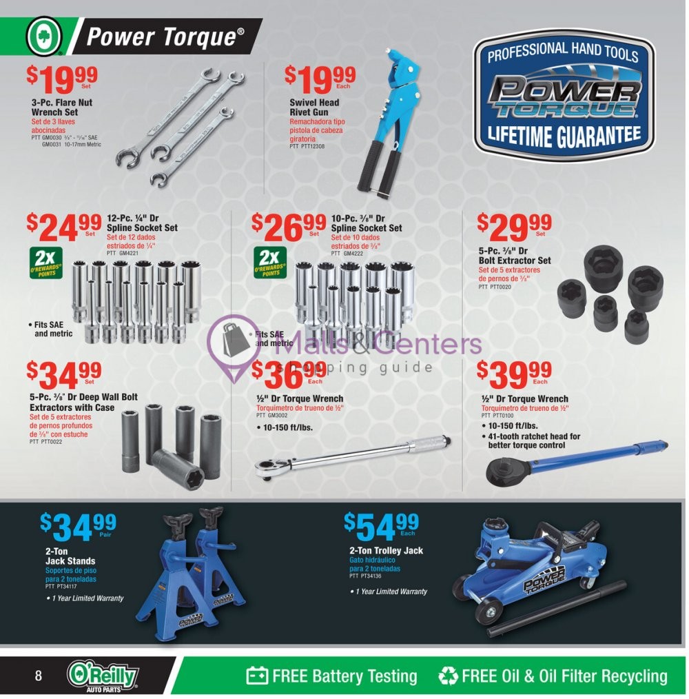O'Reilly Auto Parts Weekly Ad - sales & flyers specials - MallsCenters